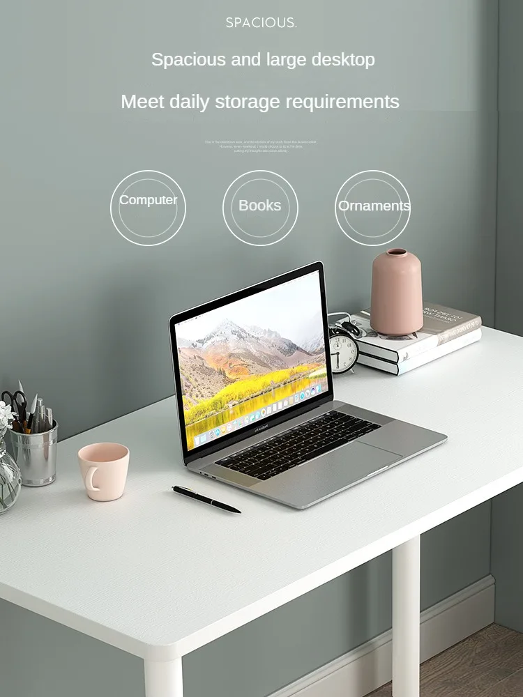 Office Desks Set White Wood Metal Modern Set Home Furniture Folding ...