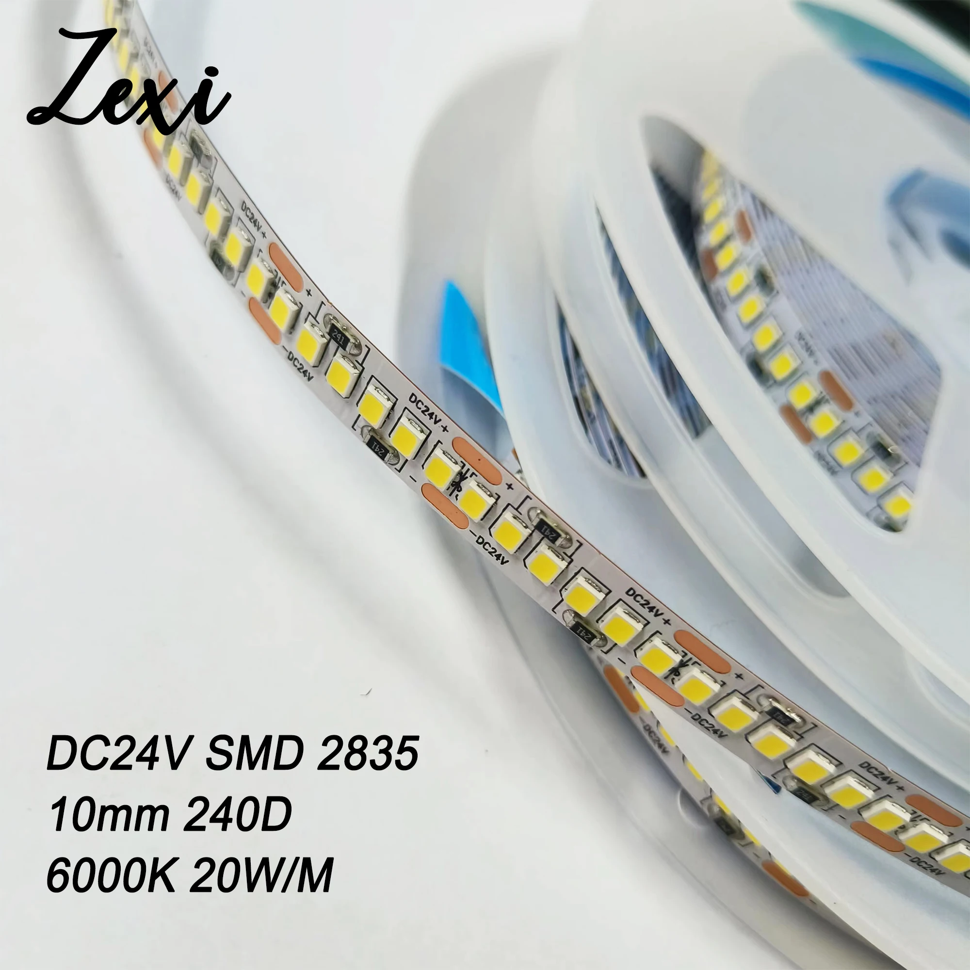 Alibaba.com: SMD2835 LED Strip 240LED/Meter 12V-24V 10mm 20W-25W 3000K ...