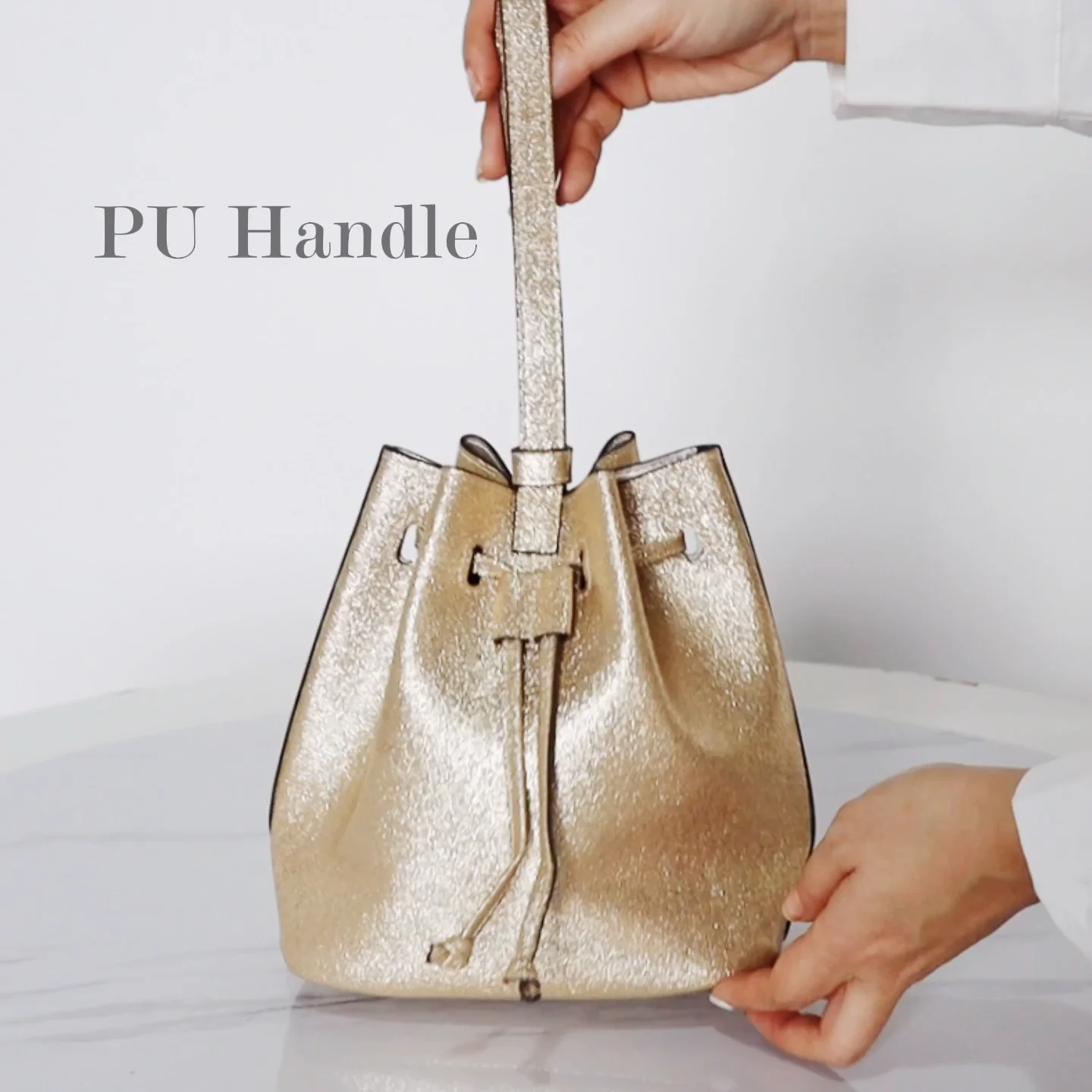 New Women Shoulder Handbag Tpu Pu Drawstring Custom Handbag - Buy ...