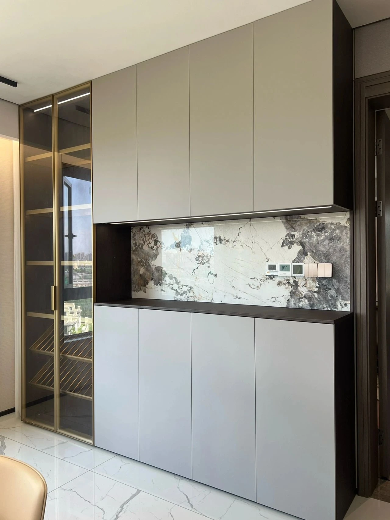 Modern Luxury Temperature Control Bar Wine Wooden Display Storage ...