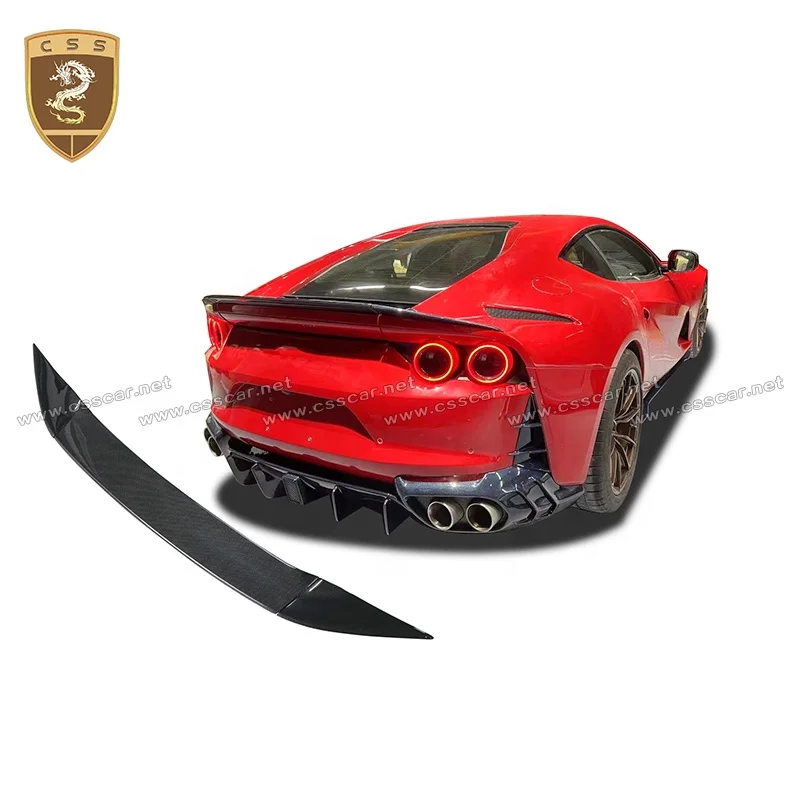 Restyling MSY Style Carbon Fiber Rear Ducktail Wing Spoiler For Ferrari ...