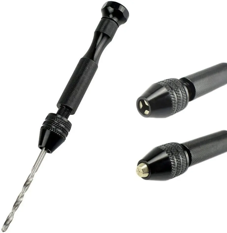 Precision Pin Vise Hand Drill Set With 10 Pcs Mini Micro Twist Drill ...