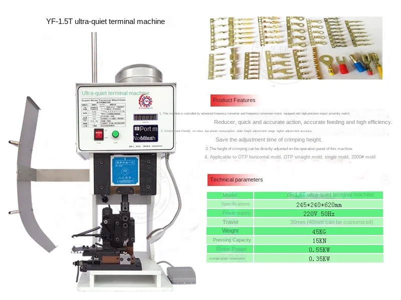 Tebak Semi Automatic Utra Silent Terminal Machine 1.5t Crimping Machine ...