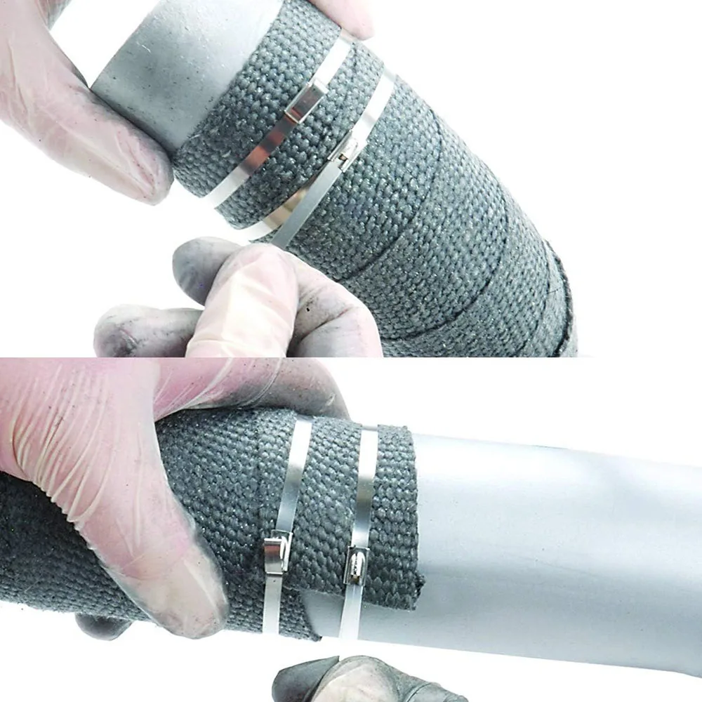 Stainless Steel Cable Ties Self-Locking Metal Zip-Exhaust for Exhaust ...