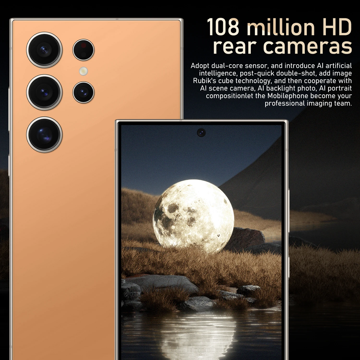 High Quality S24 Ultra 5G 7.2 Inch Smart Phone - 16GB+512GB