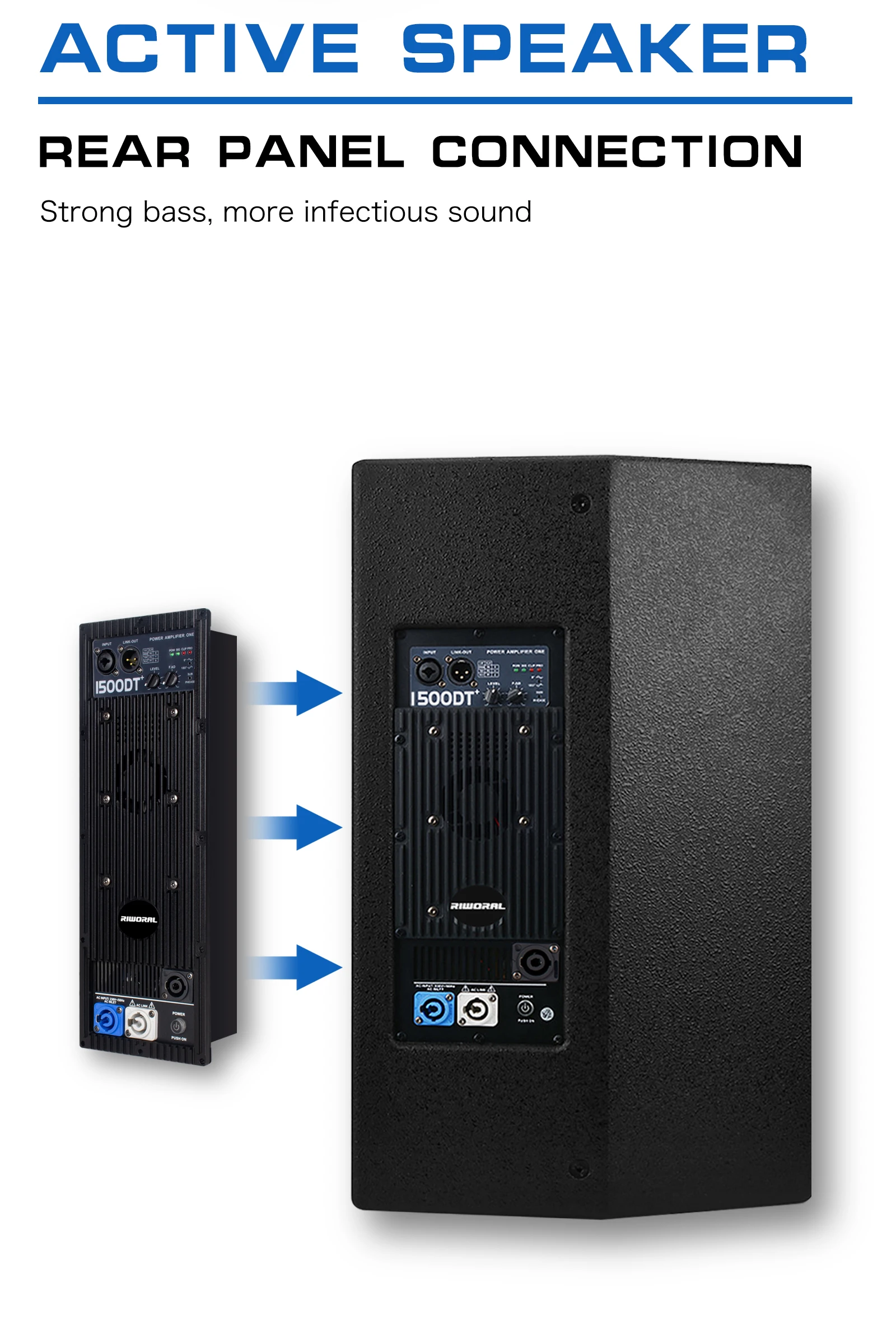 1500W Class D Subwoofer Amplifier Module for Line Array, Professional ...