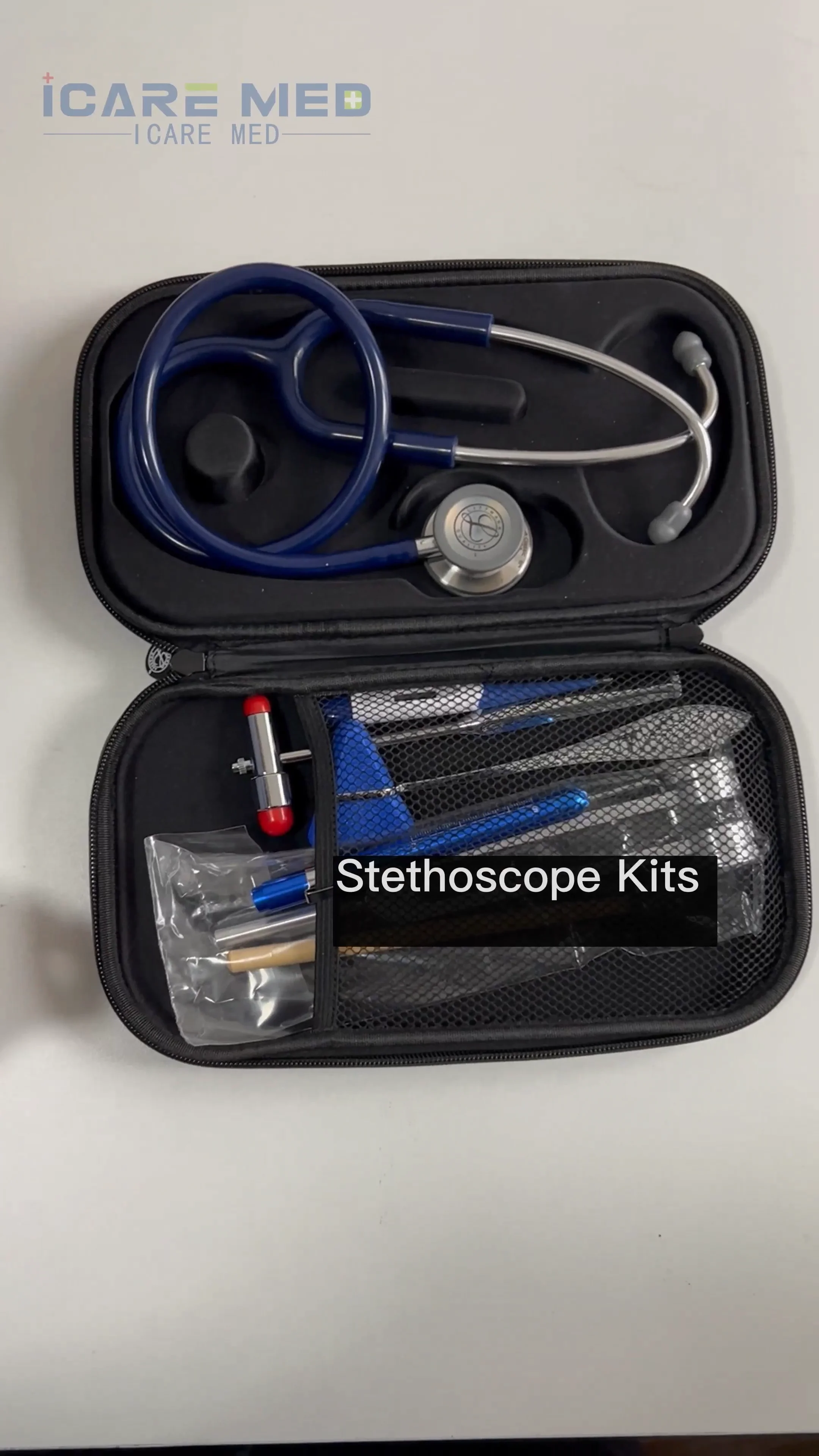 Medical Surgical Diagnostics Instrument Stethoscope Kits With Nylon Bag ...