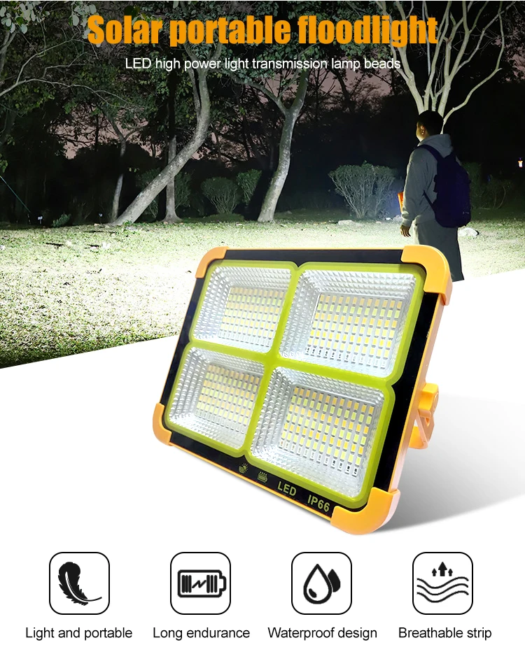 Rechargeable Lamp 200w 1000w Long Life 6000ma Battery Capacity Portable ...