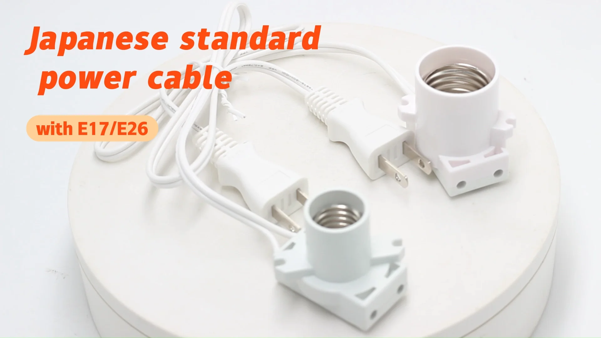 2 Pin Japanese Standard Plug Vff 2*0.75mm2 Pc With E26 Lampholder Power ...