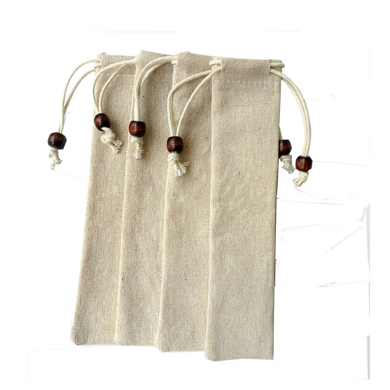 Custom Logo Giant Large Grey Hemp Cotton Draw String Tws Bag Pouch With ...