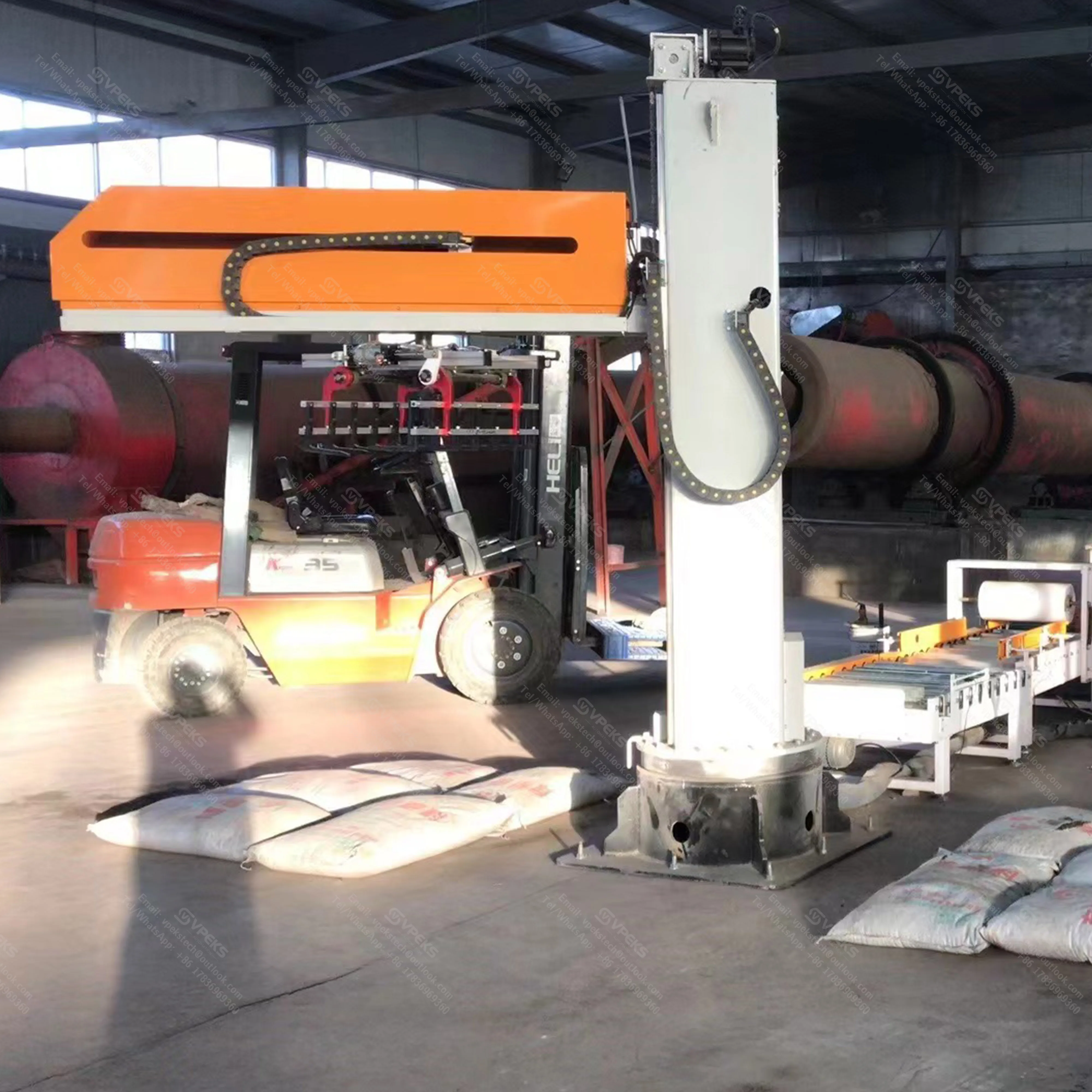 Column Robot Palletizer 20kg 50kg Crate Box Automatic Palletizer ...