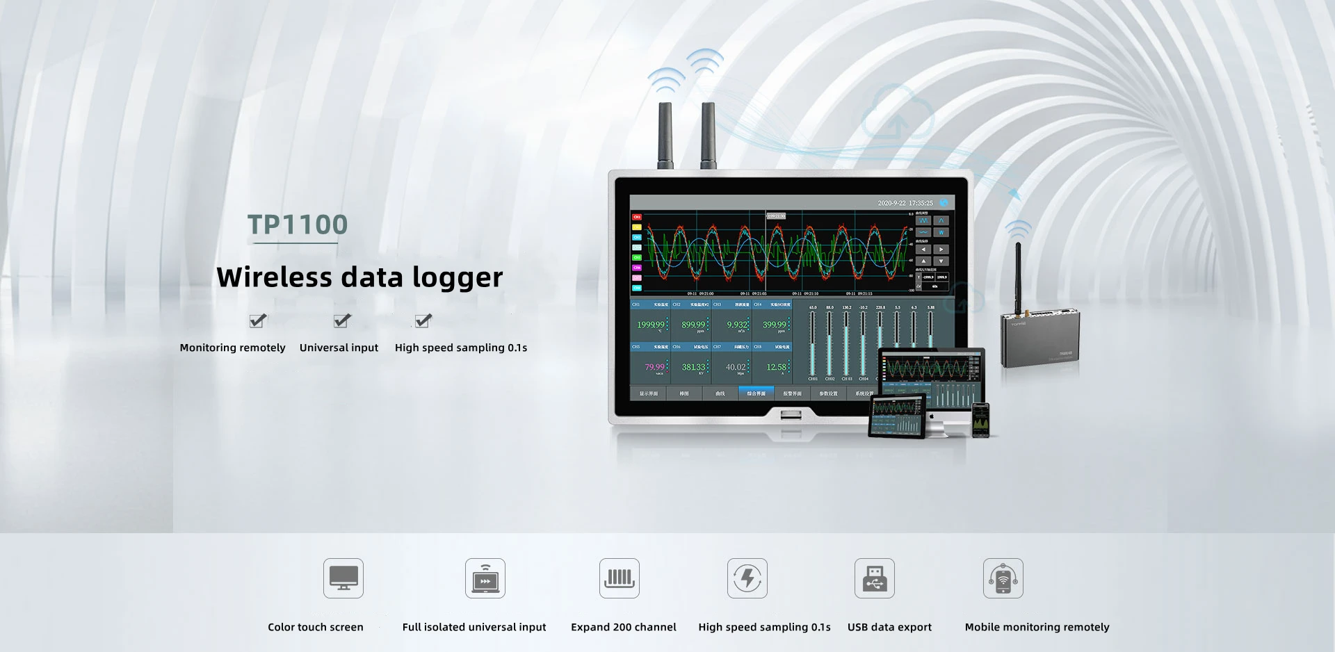 OEM Industrial Wireless Zigbee Data Logger Remote Monitoring Logger ...