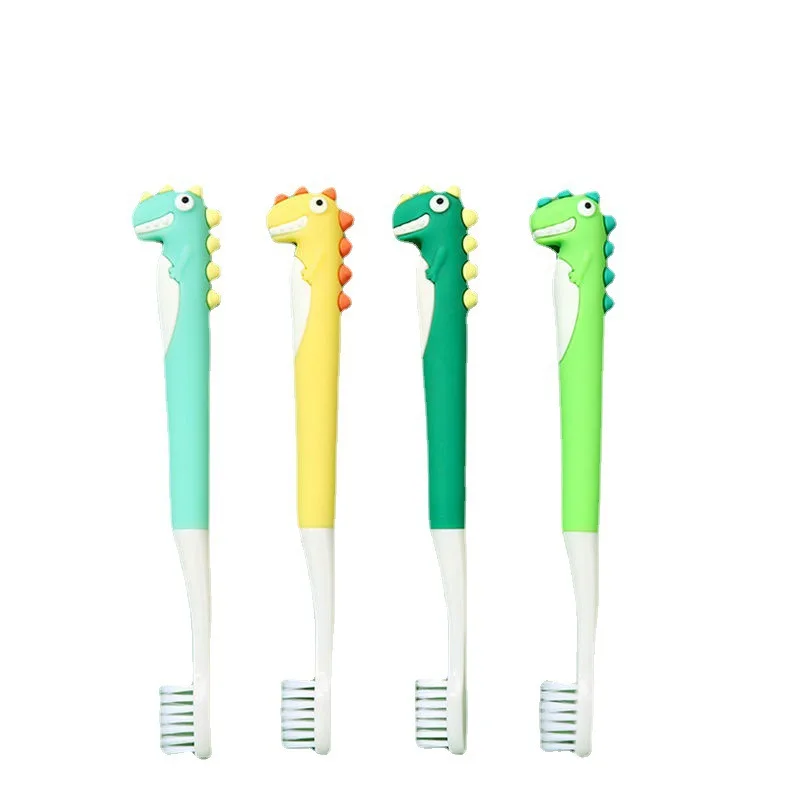 Cartoon Dinosaur Children's Toothbrush Soft Fine Hair Mouth Guard Small ...