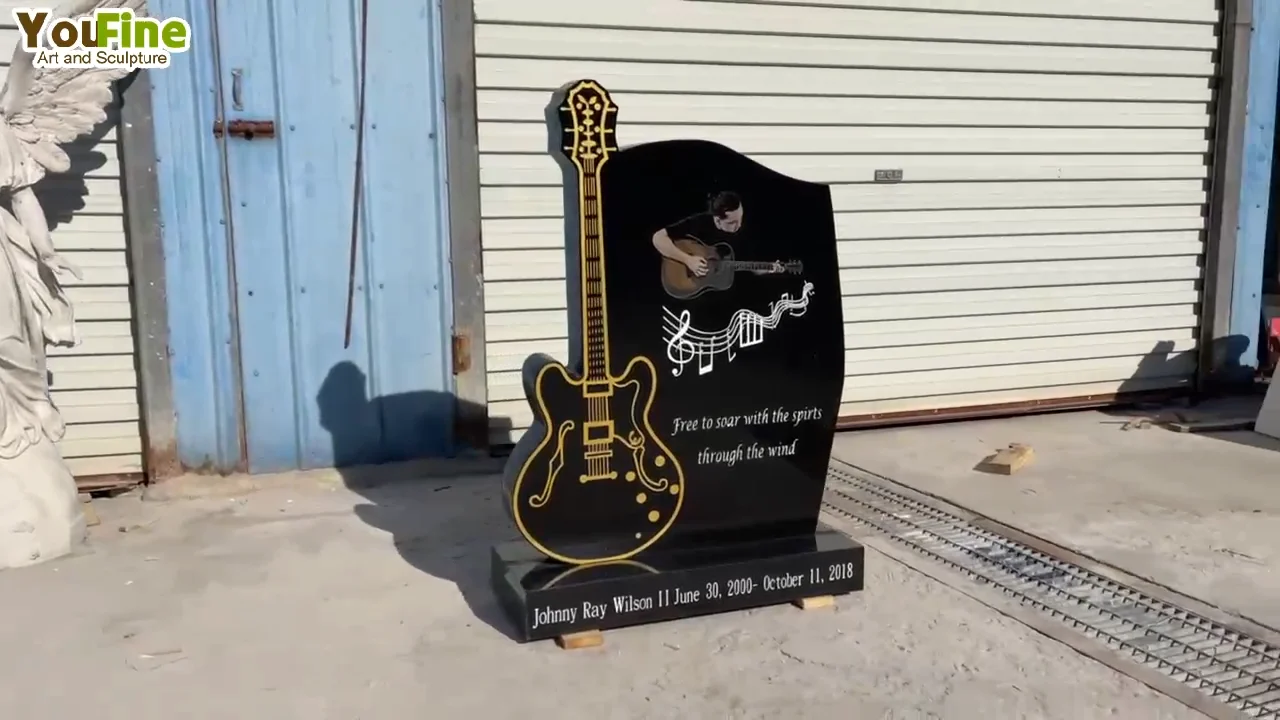 High Quality Granite Guitar Headstones Monuments - Buy Granite Guitar ...