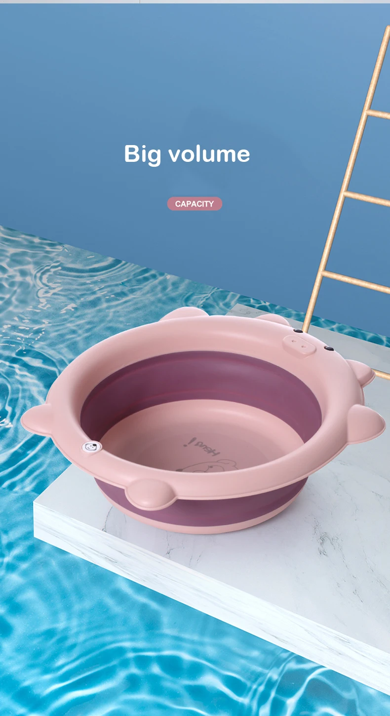 Portable Children's Cartoon Animal Shape Baby Bathing Basins Plastic ...