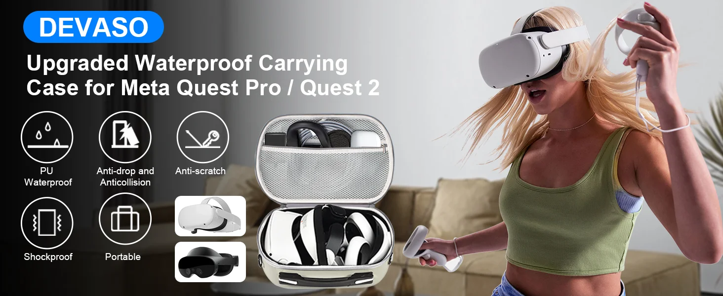Devaso Portable Storage Vr Sling Bag For Oculus Quest 2/3 Vr Meta ...