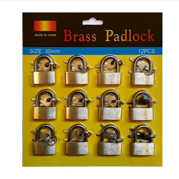 Mini Cheap Small 20/25/30mm * 12pcs Brass Padlock In Yiwu Market Locks ...