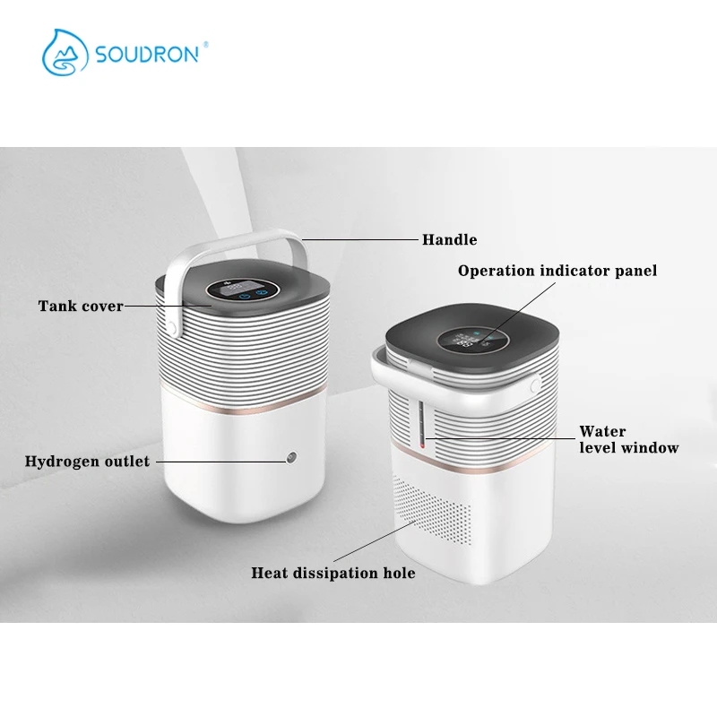 Portable Hydrogen Inhalation Machine Oxygen Breathing Device 99.996% ...