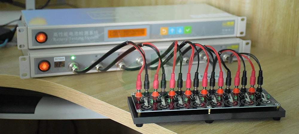 8 Channels Lithium Ion Battery Lab Coin Cell Testing Clamps