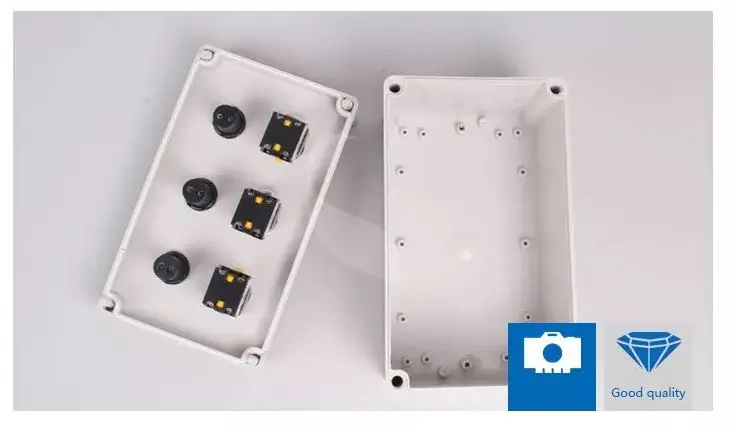 Plastic Push Button Control Electrical Box - 6 Holes