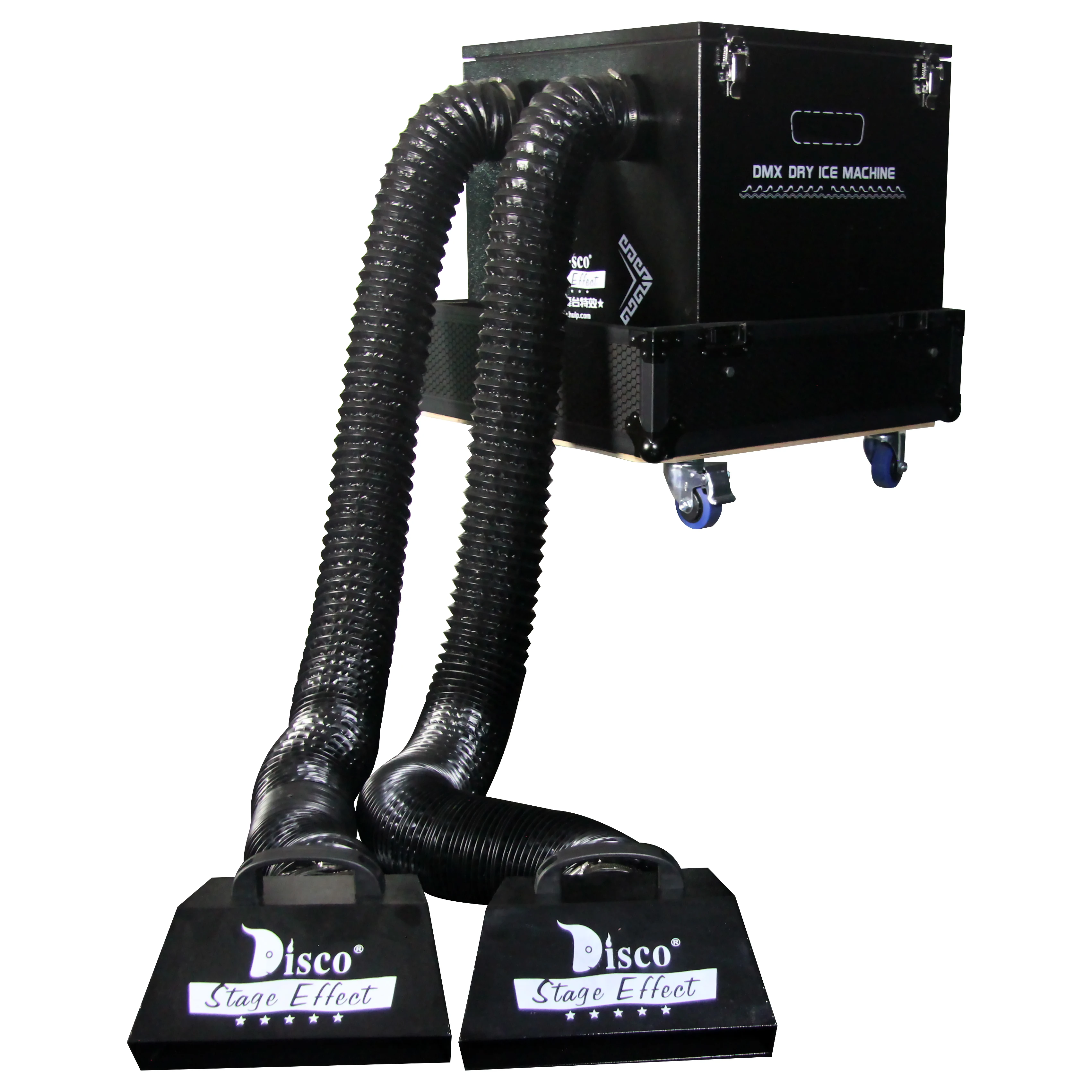 DMX Dual Dry Ice Machine 3000W / 6000W Dmx Low Lying Smoke Machine for ...