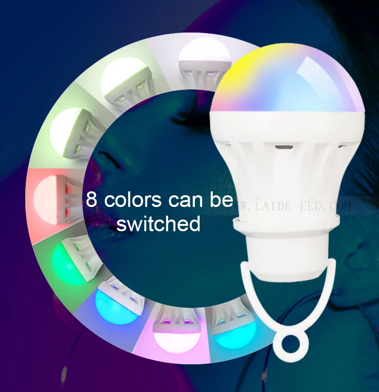 Dc5v 5w Colorful Color Led Bulbs Usb Portable Rechargeable Light Bulb ...