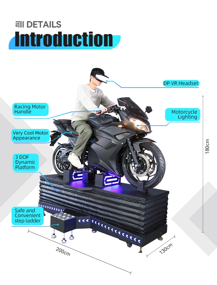 Yhy Super Attractive Vr Ride Motorcycle Machine 3 Dof Driving Motor ...