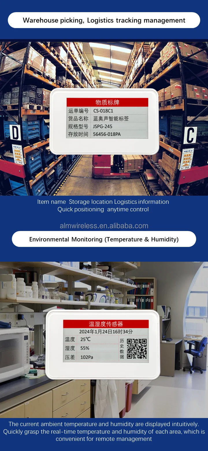 4.2inch E-ink Display Electronic Signage Wifi Ble Digital Name Tag Esl ...