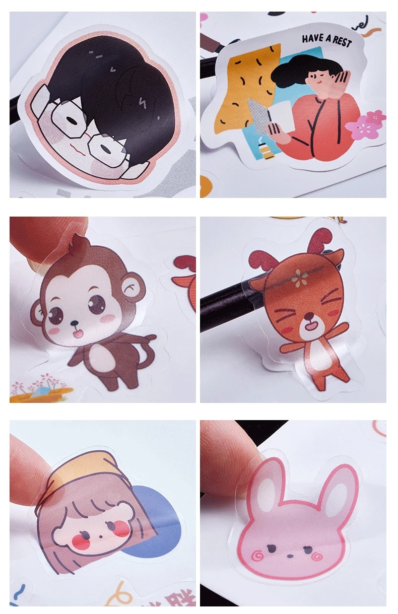 Custom Die Cutting Pink Cartoon Sticker Waterproof Car Sticker Cute ...