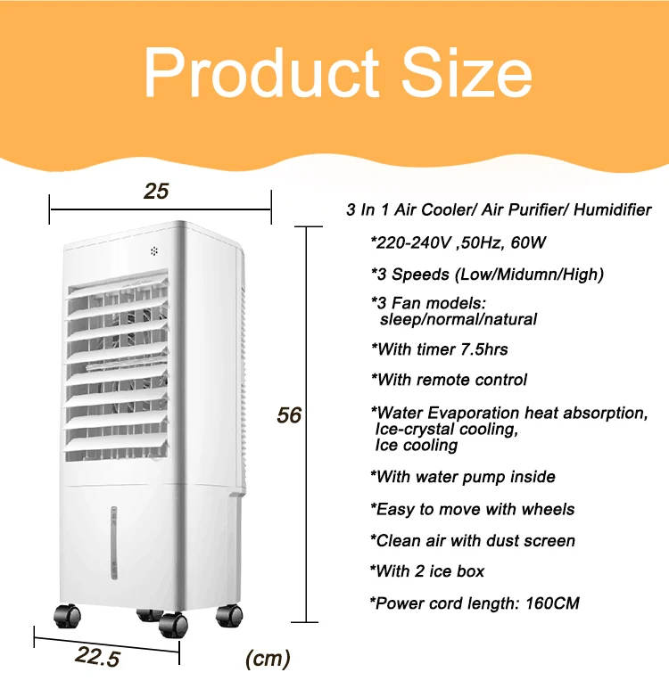 Durable Cool Breeze Aircooler with Remote Control - 1 Year Warranty