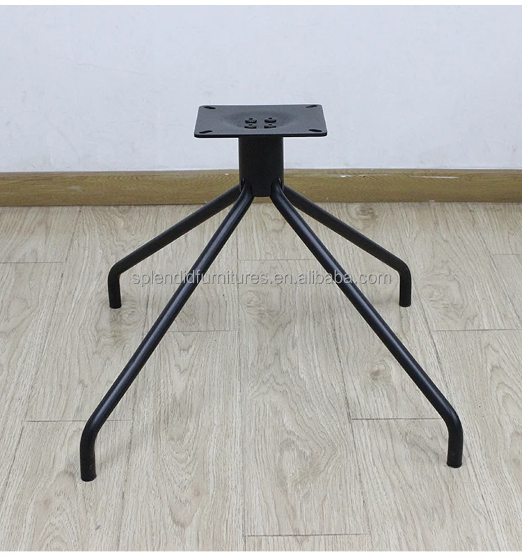 Modern Four-Star Chair Legs - Black Tapered Pipe Metal