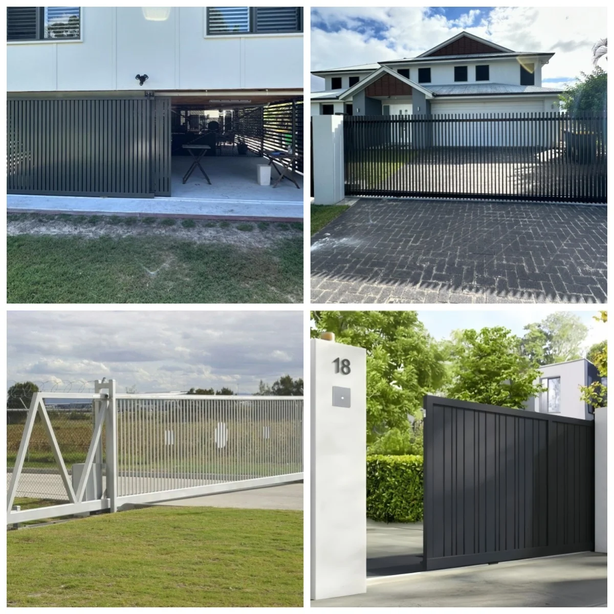 Modern Aluminum Sliding Driveway Gates - Heat Treated, Eco-Friendly ...