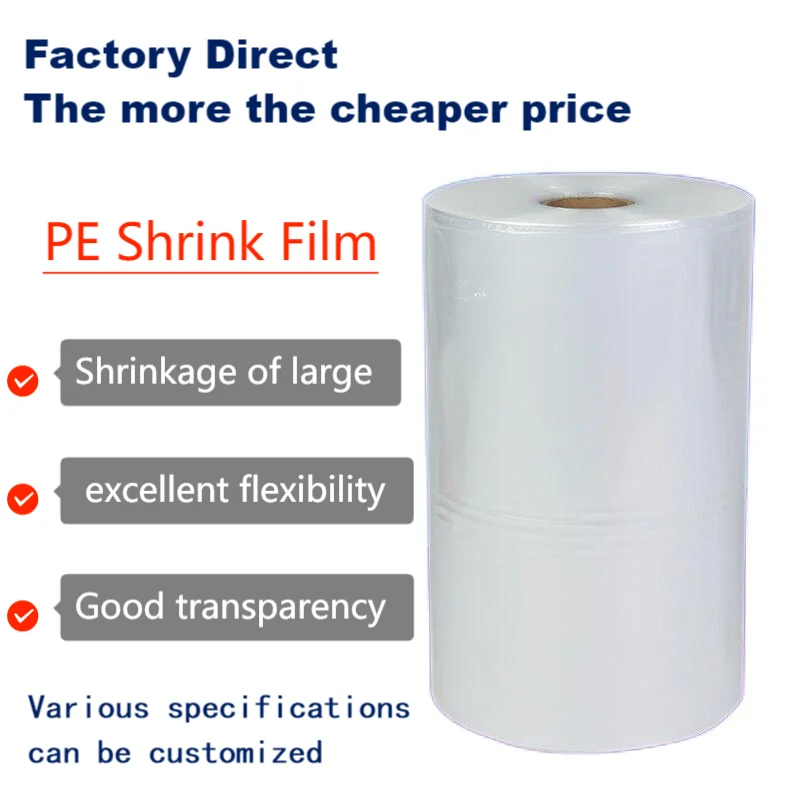 Transparent Pvc Heat Shrinking Film Water Shrink Film Pe Plastic Costom ...