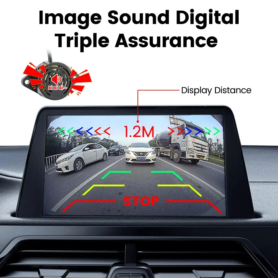GreenYi 2-in-1 Ultrasonic Sensor & Rear View Camera with Alarm - Easy ...