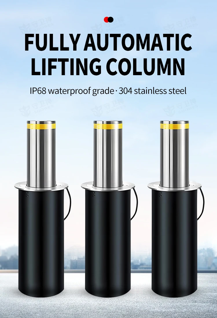 Hydraulic Rising Bollard 304 Stainless Steel Driveway Parking Bollard OEM