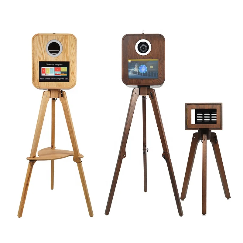 Chengdu Tops Vintage Photo Booth with Printer Stand Walnut Color Retro ...