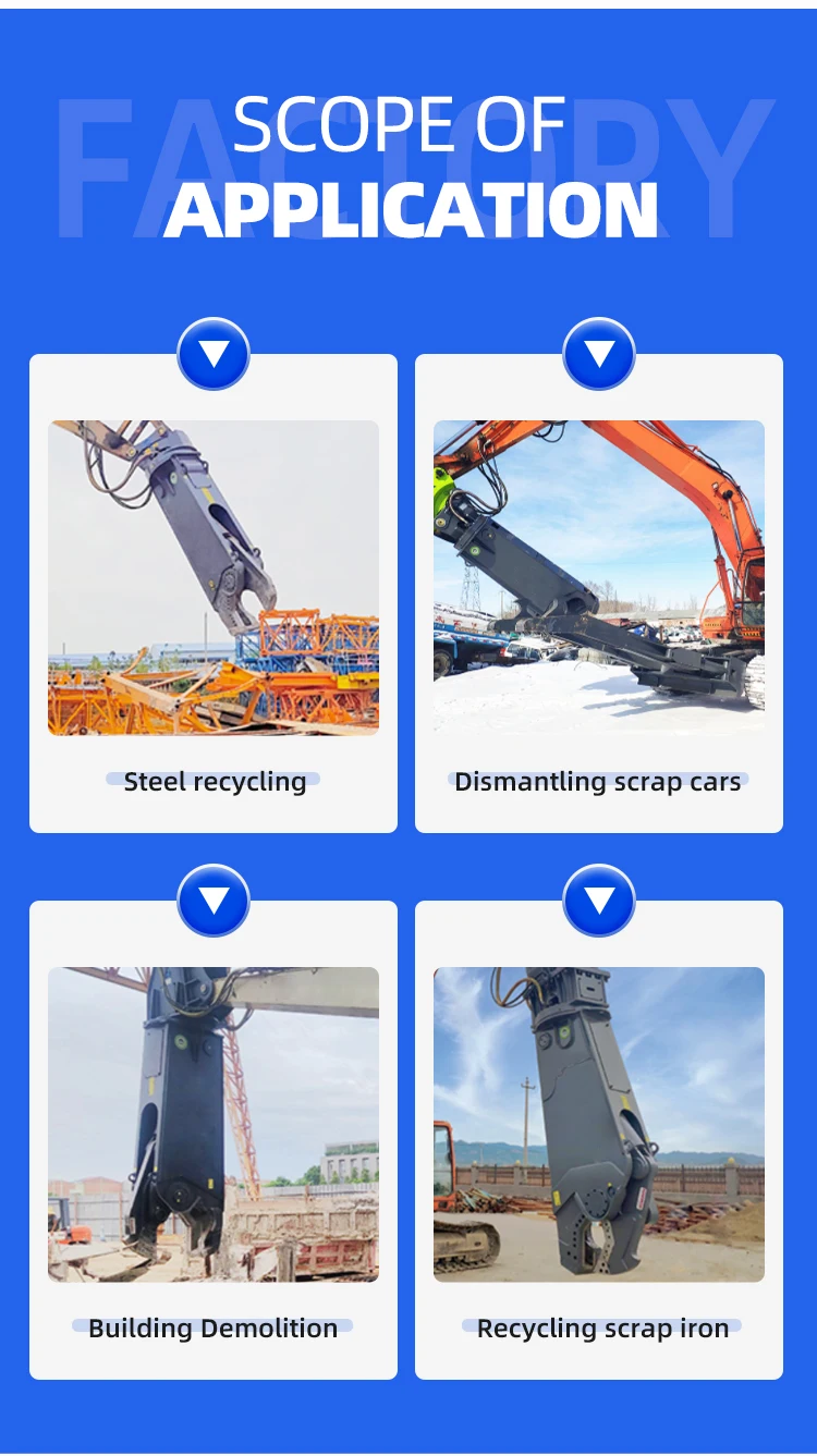 Hydraulic Shear for Waste Management Plants Ideal for Cutting Mixed ...