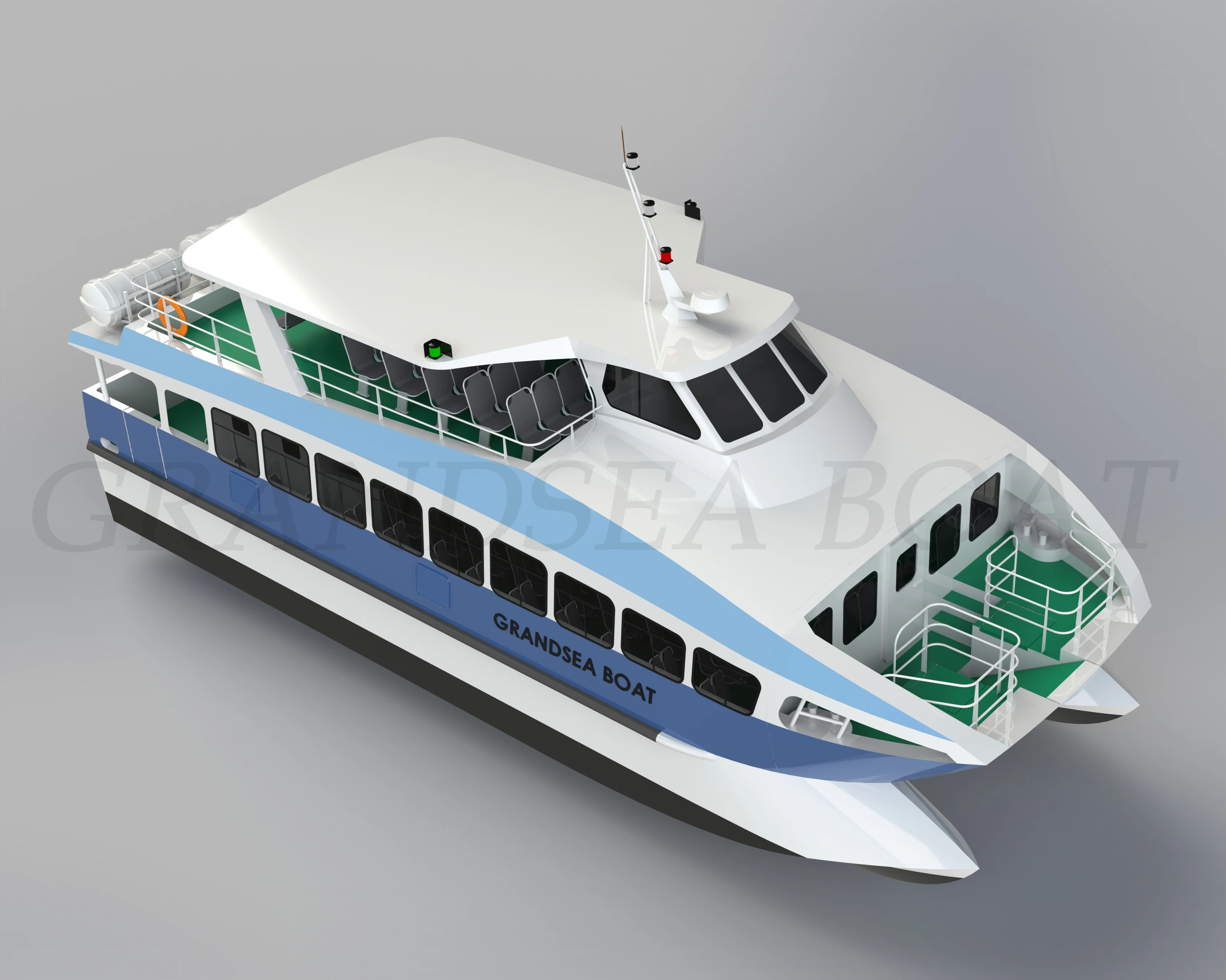 17m Double Deck Aluminum Catamaran Passenger Boat for Sale