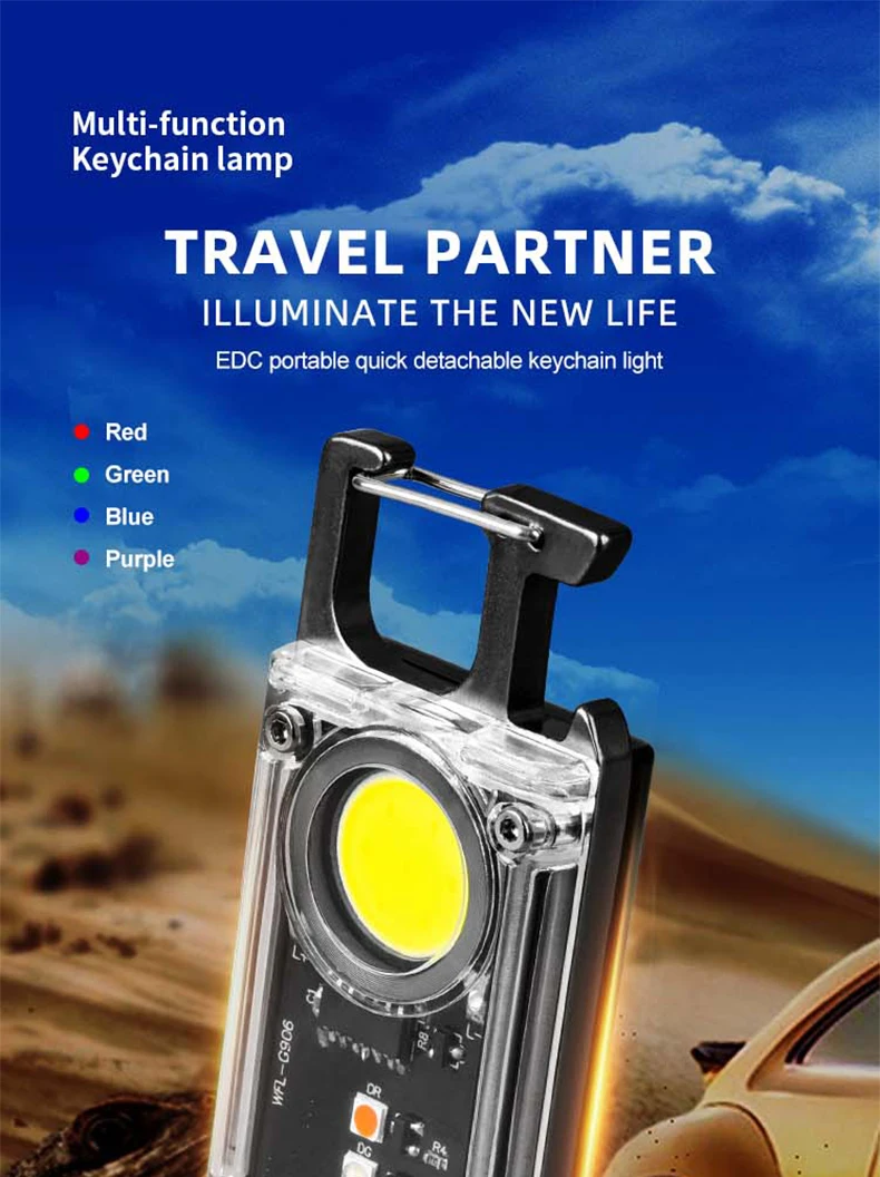 Warsun Outdoor Multi-purpose Portable Magnet Small Sidelight Cob Gift ...