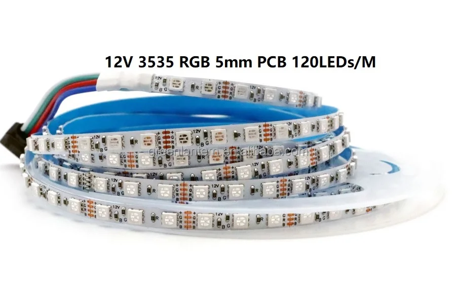 5mm Pcb Narrow Width 12v 24v Rgb Color 3535 120leds/m Smd3535 Flexible ...