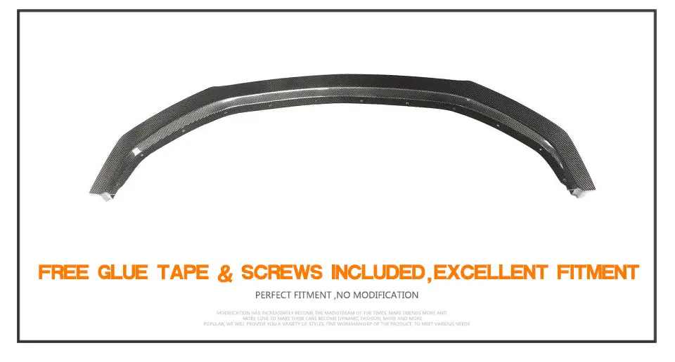 Replacement Carbon Fiber Front Lip Spoiler for Ford Mustang S650 2.0T 2 ...