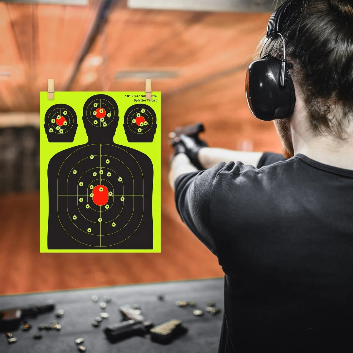 Fluorescent 18x24 Splatter Target Stickers for Shooting Practice