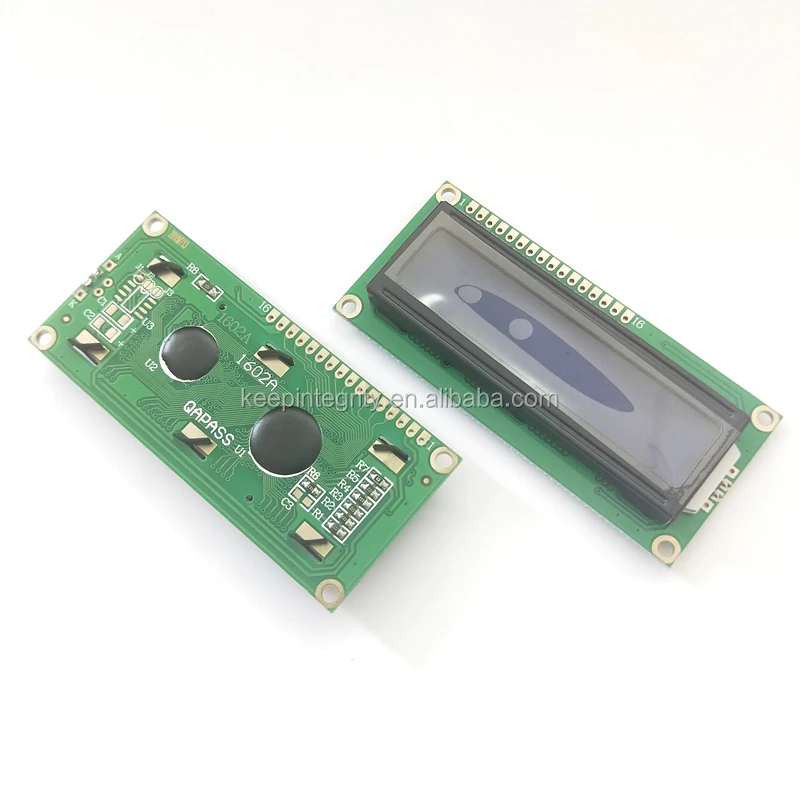 Blue Screen Font - LCD 1602A with White Text & Backlight