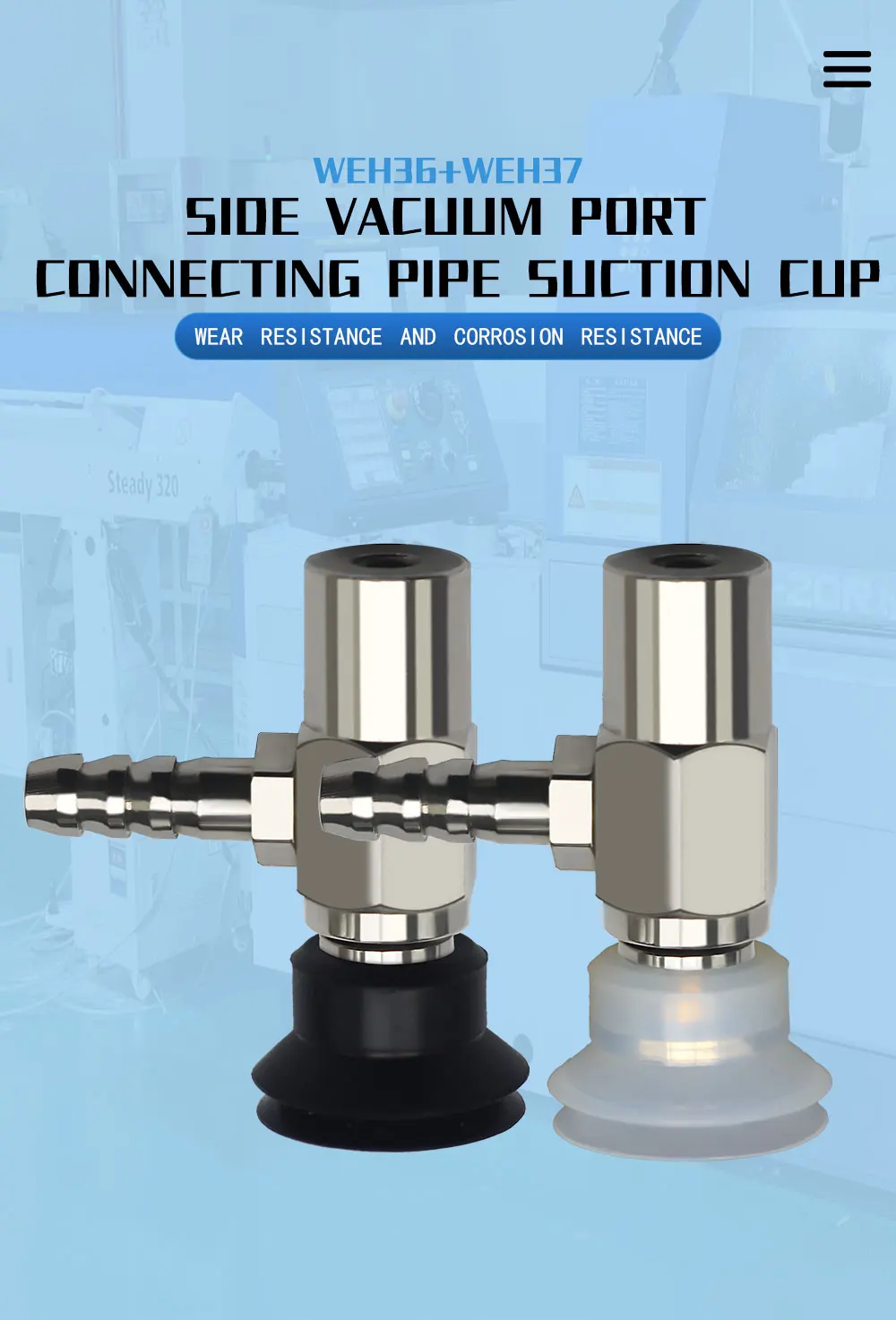 Industrial Robot Arm M80 Pneumatic Fittings Large Heavy Duty Silicone ...