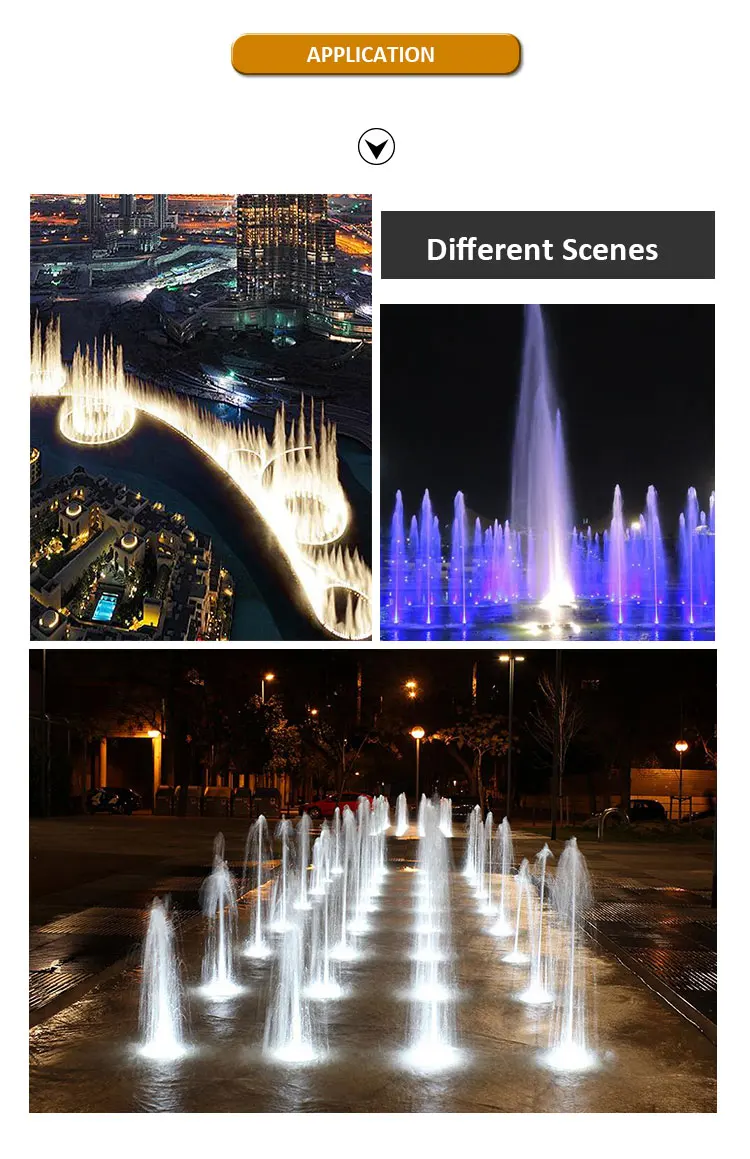 RGB Fountain Light 316LSS IP68 Waterproof 24V 6W 12W 18W Underwater LED Fountain Light ...