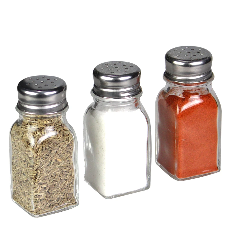 Salt Pepper Shaker Bottle Spice Jar 3oz 90ml Glss Container For Spices ...