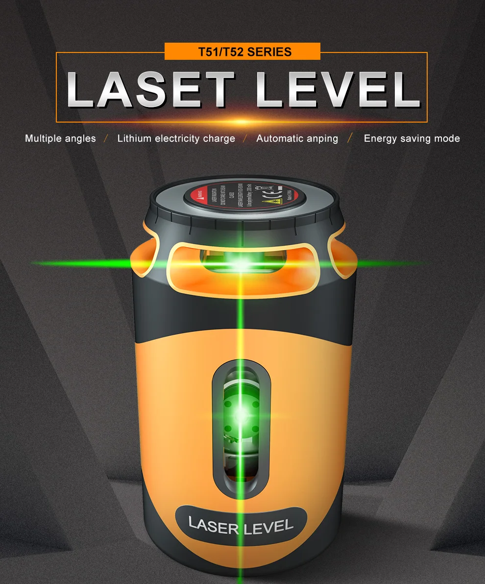 Factory Delivery Green Beam Self-leveling 360 Cross-line Laser Level ...