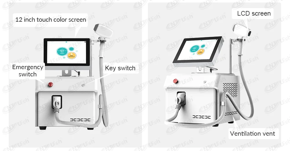 Ce Approved Portable Triple Wavelength Diode Laser Hair Removal 808 Nm ...