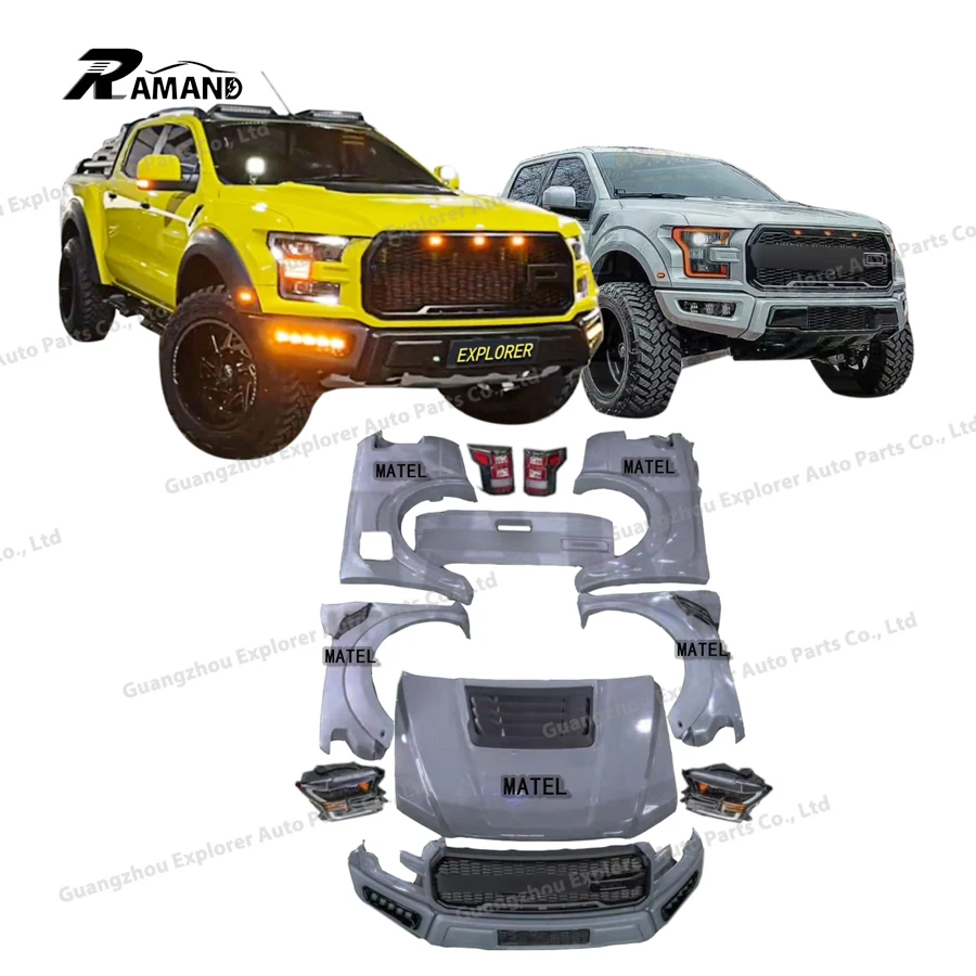 Ranger T6 T7 T8 Upgrade to F150 Raptor Body Facelift Kit for Ranger ...