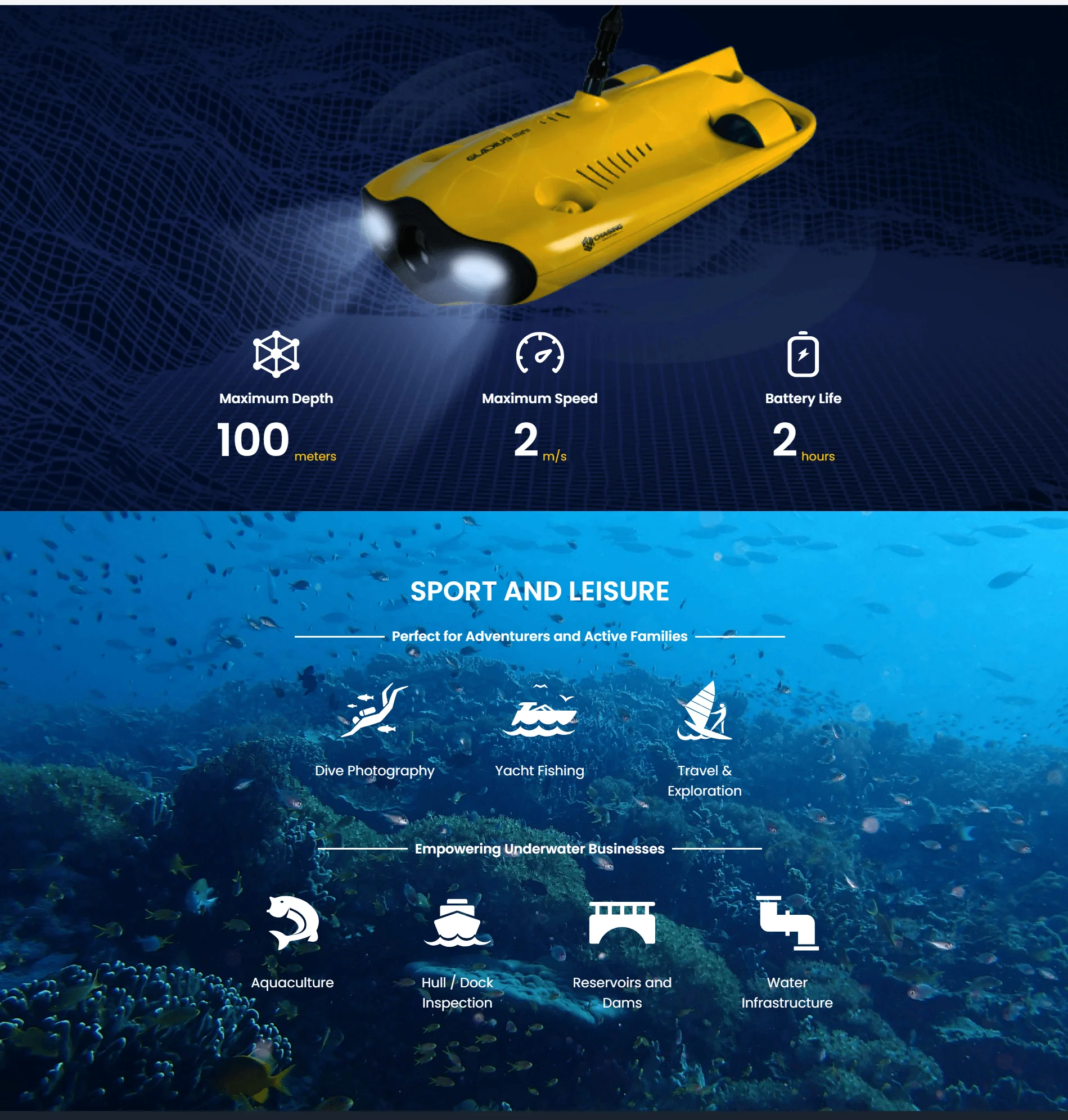 Chasing Gladius Mini Underwater Drone Rov Camera 4k Underwater Camera ...